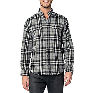 Andrew Scott Men's Cotton Flannel Shirts | Long Sleeve Button Down Casual Shirts | Multi Packs, Multi Plaids