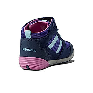 Merrell Bare Steps Ridge JR Ankle Boot, Navy/Pink, 6 US Unisex Little Kid