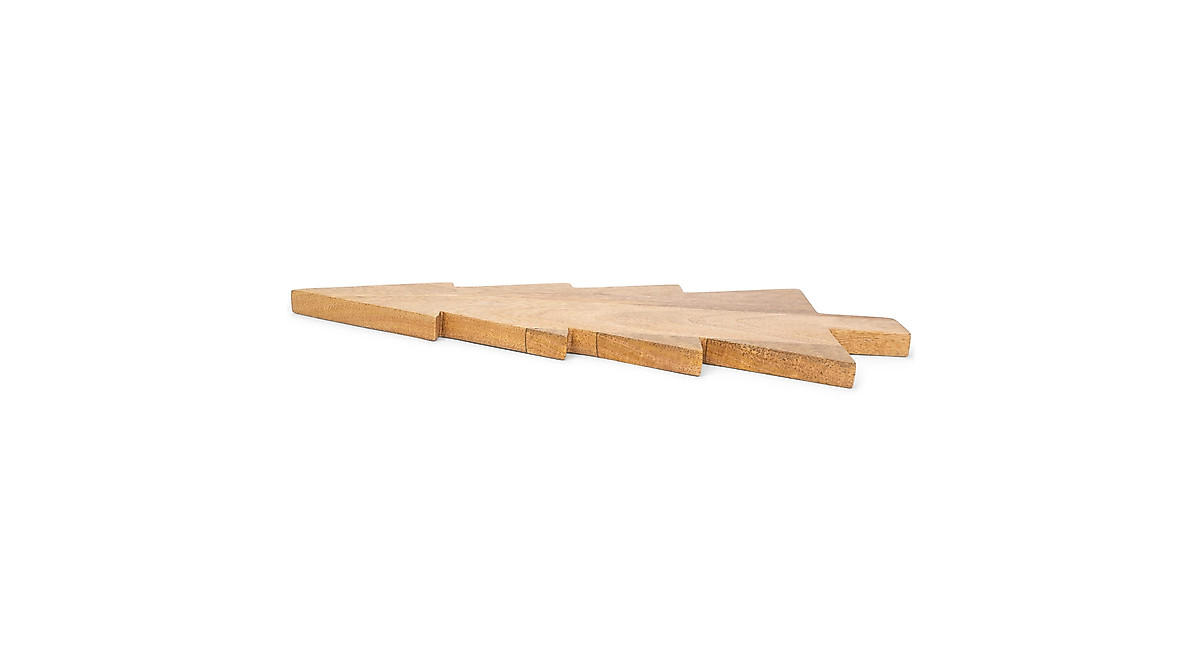 Mary Square Natural Brown Christmas Tree 15 x 7.5 Mango Wood Christmas ...