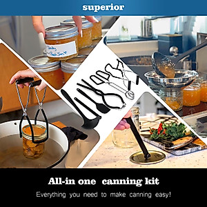 LINMAGCO Canning Supplies Starter kit-Canning Pot, Water Bath Canner with Lid - Stainless Steel, Home Canning Tool Kit, Steam Canner with Rack for Canning