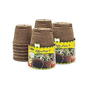 Ferry Morse Jiffy-Pots Organic Seed Starting 5" Biodegradable Peat Pots, 6 Count, 4-Pack
