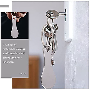 TOYANDONA 4Pcs Shopping Trolley Tokens Key Rings Stainless Steel Key Rings Portable Trolley Removers