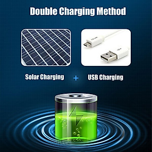 Outdoor Wide Brim Sun Hat with Solar Fan, Wide Brim Solar Fan Outdoor Fishing Hat-Solar & USB Charging (Double Fan Model-G,One Size)