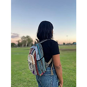 Small 13" cotton and hemp backpack, nepali backpack, himalayan backpack, Small 13" bag (BAG-008-SM)