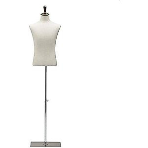 Tailors Dummy Mannequins Display Stable Stand Male Mannequin Torso Body Dress Form Busts with Metal Base Manikin Dummy Model for Clothing Dressform Mannequin