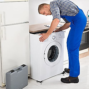 Rocomoco Furniture Movers Roller Dolly for Moving with Wheels & Furniture Lifter Set, 3858LBS Load Capacity Furniture Dolly, Furniture Expandable Lifter 360° Rotation Moving Wheels for Refrigerator