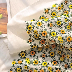 XMTXZYM 2 Meter Embroidery Cotton Linen Fabric DIY Handmade Clothes Sewing Fabric