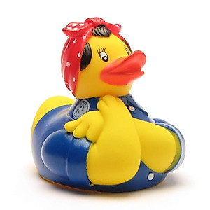 Rubber Duck - Rosie The Riveter | Bath Duck | L: 11 cm