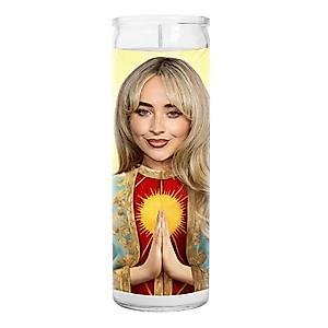 Sabrina Celebrity Prayer Candle - Funny Saint Candle - Novelty Votive Candles - Handmade in USA - Celeb Novelty Pop Music Gift