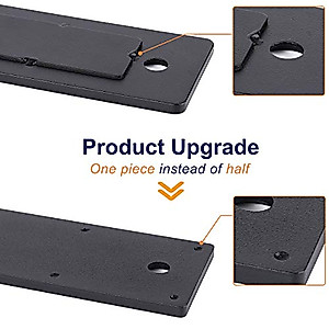 SMARTSTANDARD 2PCS 12" Pull and Flush Barn Door Handle Set, Large Rustic Two-Side Design, for Gates Garages Sheds Furniture, Black, Square