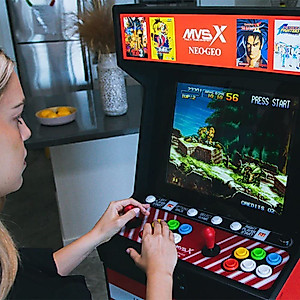 UNICO MVSX Arcade and Base, Pre-Loaded 50 SNK Official Genuine Retro Games, Support Two Players Fight Together by 2 Joysticks