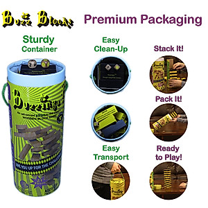 BuzzBlocks an Advanced Twist to The Classic Wooden Stacking Game, Top Educational Toy Building Set for Kids, 54 Pieces with #1 Superior Bundle & Premium Packaging, 1 or More Players Ages 6 and Up