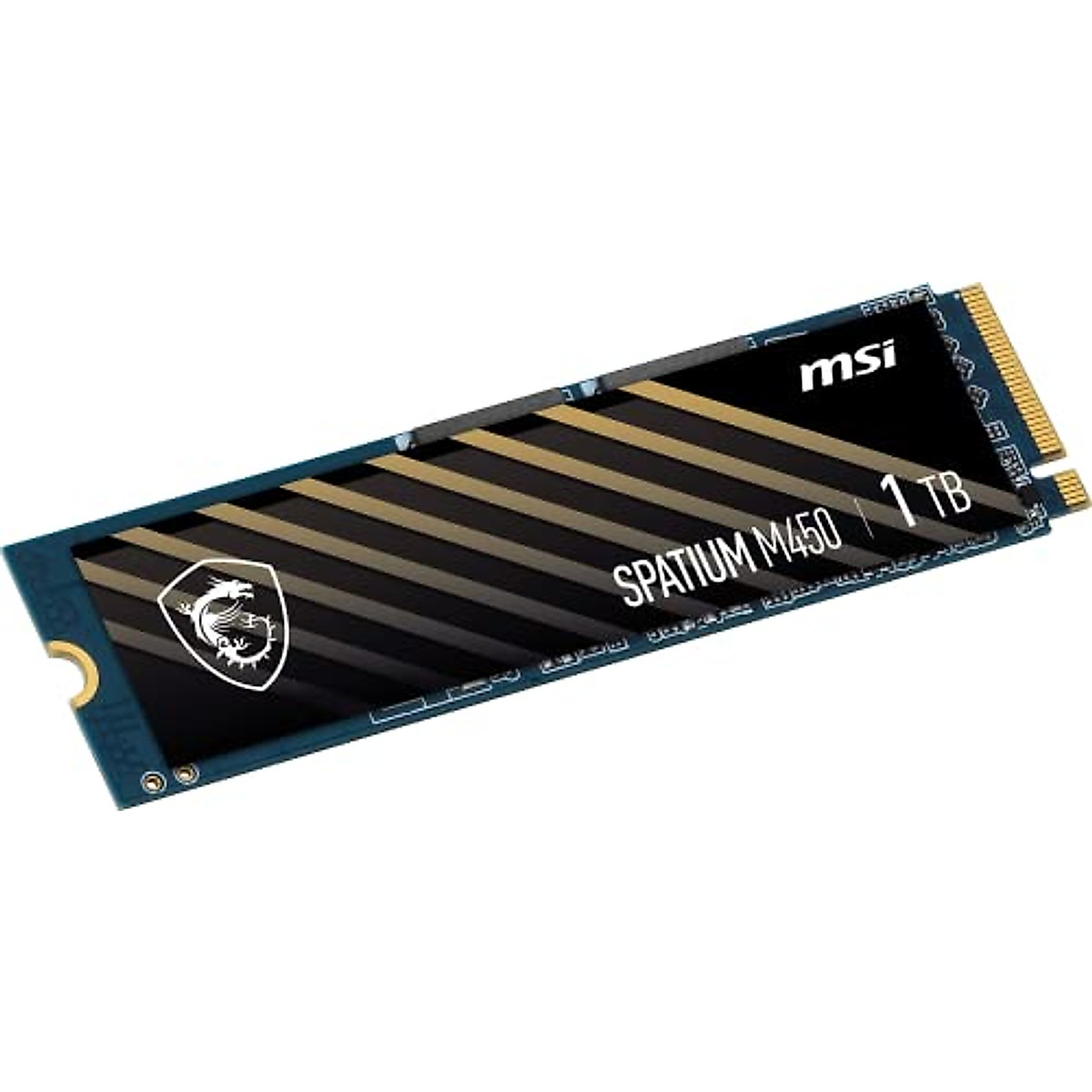 MSI SPATIUM M450 PCIe 4.0 NVMe M.2 1TB Internal Gaming SSD up to 3600MB/s 3D NAND Up to 600 TBW