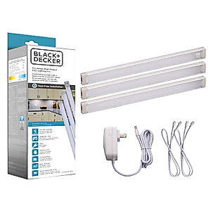 BLACK+DECKER LEDUC9-3CK LED Under Cabinet Kit with Motion Sensor, Dimmable Kitchen Accent Lights, Tool-Free Install, Cool White 4000k, 9" Length, 9"