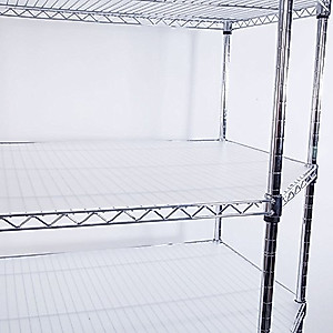 6 Tiers Free Standing Corner Shelf with Wheels, Metal Storage Wire Shelving Unit Corner Storage Rack Display for Restaurant，Living Room, Bathroom, Pantry，Kitchen 26.77" x 26.77" x 70.87" (Silver)