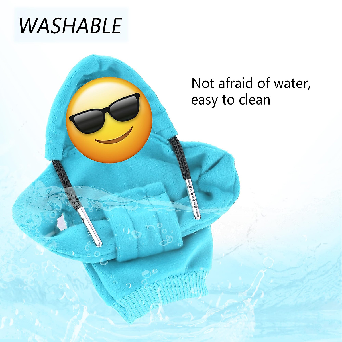 Salior Car Gear Shift Cover,Vivid Gear Shift Knob Hoodie for Car Decorations & Protections,Universal Car Interior Accessories Stick Shift Cover Fits Car Truck SUV (Blue)