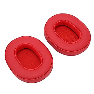 Soft Protein Leather and Sponge Headphone Cushion, Noise Isolating Memory Foam Ear Pads, Replacement Earpads for Skullcandy Crusher 3.0 Wireless Hesh3(red)
