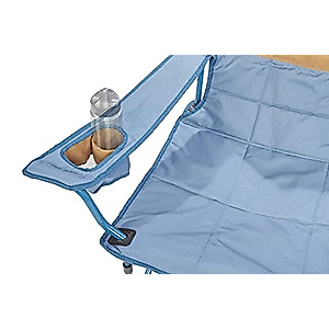 Kelty Low Loveseat with Adjustable Height Arm Rest,Cup Holders for Camping, Alloy Steel, Deep Lake