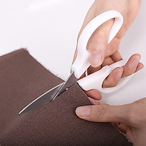 YOUGUOM 6in Multipurpose Scissors, Comfort Grip, Stainless Steel Sharp Basic Shears for Office Home Household Kitchen School Craft Supplies w/ Protective Cover