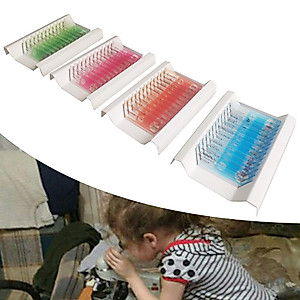 48pcs Kids Plastic Prepared Microscope Slides of Animals Insects Plants Flowers Sample Specimens for Microscopes