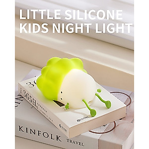 Night Light for Kids Rechargeable LED, 3-Level Dimmable Nursery Nightlight, Food Grade Silicone Squishy Lamp Perfect Bedside Touch Lamp with 30 Mins Timer for Breastfeeding, Toddler, Baby Décor