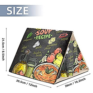 Y-DSIWX Guinea Pig House Bed, Rabbit Large Hideout, Small Animals Nest Hamster Cage Habitats Tomato Soup Recipe Menu Chalkboard Design