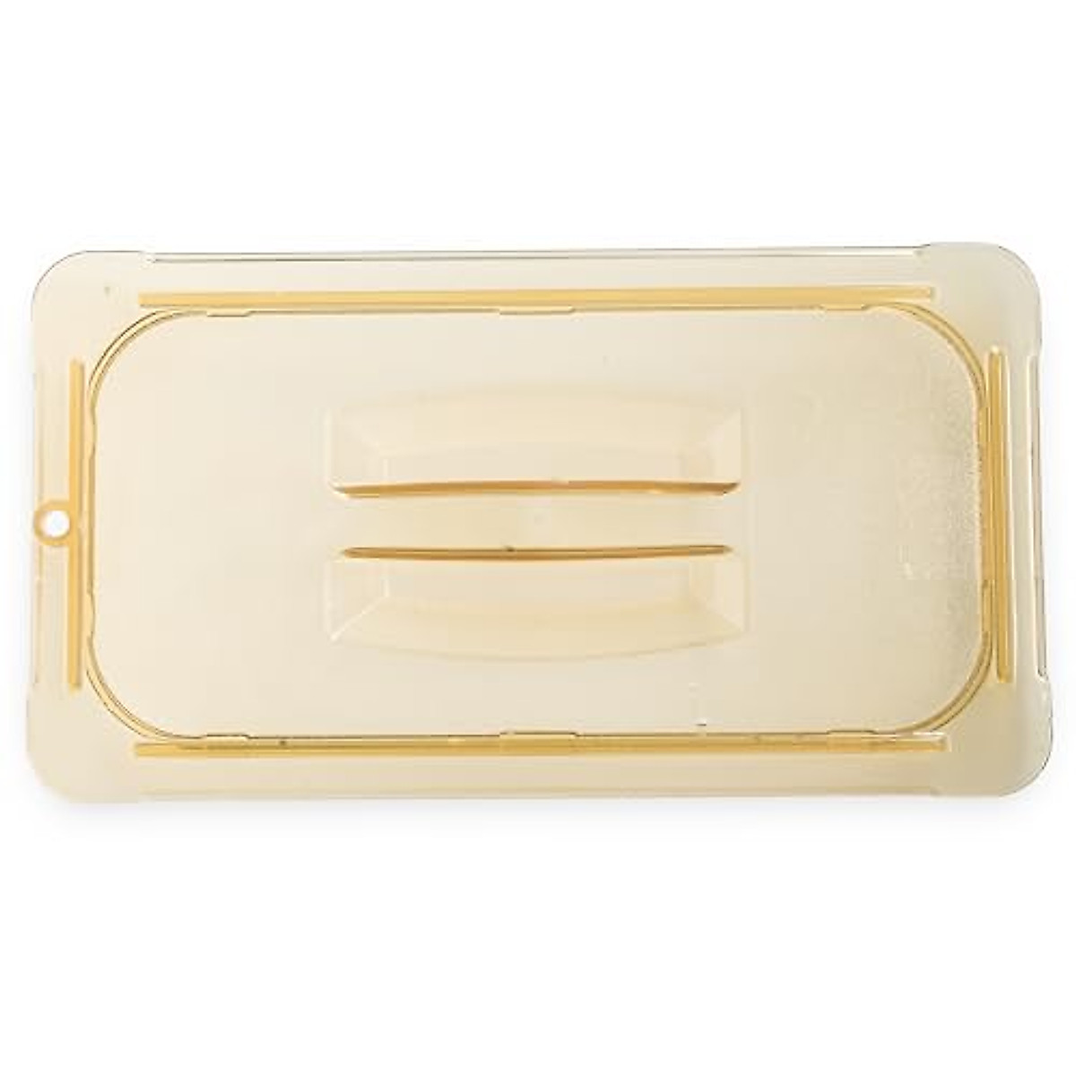 Carlisle FoodService Products Storplus 1/3 Size High Heat Food Pan Lid with Molded Handle for Catering, Buffets, Restaurants, High Heat Plastic, Amber