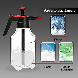 Foam Sprayer Hand Sprayer Pump Sprayer Pressure Spray Bottle,0.5Gal/2L,Spray Foam+Watering can,Dual Interface Free Conversion,Suit for Car Washing,Garden Watering,Home Cleaning,Spraying Weeds