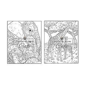 100 Wildlife Scenes: An Adult Coloring Book Featuring 100 Most Beautiful Wildlife Scenes with Animals, Birds and Flowers from Oceans, Jungles, Forests and Savannas