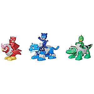 PJ Masks Animal Power Hero Animal Trio Playset, with 3 Toy Cars and Action Figures, Preschool Toys, Superhero Toys for 3 Year Old Boys and Girls and Up