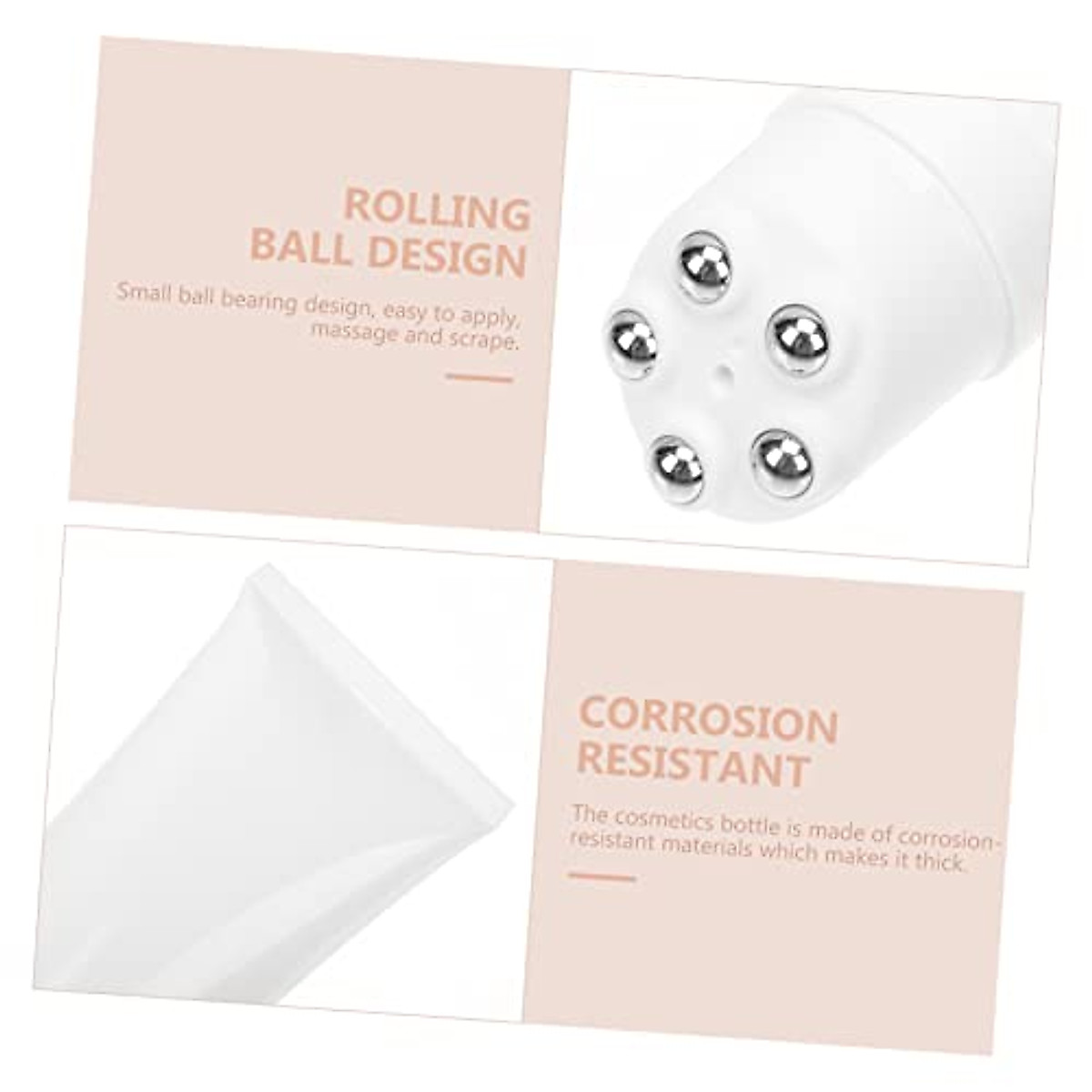 STAHAD Massage Roller Roller Hose Massage Empty Bottle Jade Roller for Face for Face Empty Roll on Bottles Roll on Bottles Refillable Roll on Bottle Roll-on Bottle Pp Facial Tools