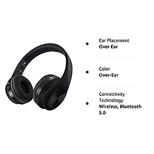 Waterproof Over-Ear Headphones, V5.0 HD Stereo Sound Sports Wireless Over-Ear Headphones with Mic, Passive Noise Cancelling Headsets, 9 Hours Battery for Gym Running Workout Men, Women