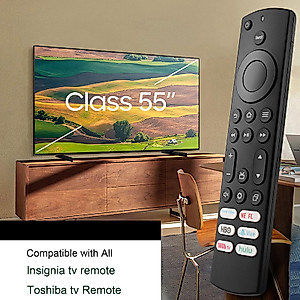 New Replacement Remote Control for Toshiba TVs and Insignia Smart TVs, with 6 Shortcut Buttons for Easy and Convenient use Without The Need for Settings