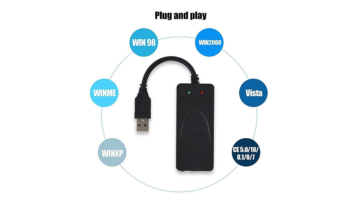 Ideal USB 56K Modem for Internet & Fax | Compatible with Windows