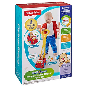 Fisher-Price Laugh & Learn Puppy's Smart Stages Push Car