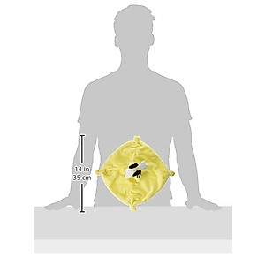 Burt's Bees Baby - Lovey Plush, Hold Me Bee Soother Security Blanket, Organic Cotton (Sunshine Yellow) , 12x12x3 Inch (Pack of 1)