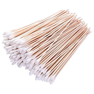6" Long Cotton Swabs 500pcs for Makeup, Gun Cleaning or Pets Care