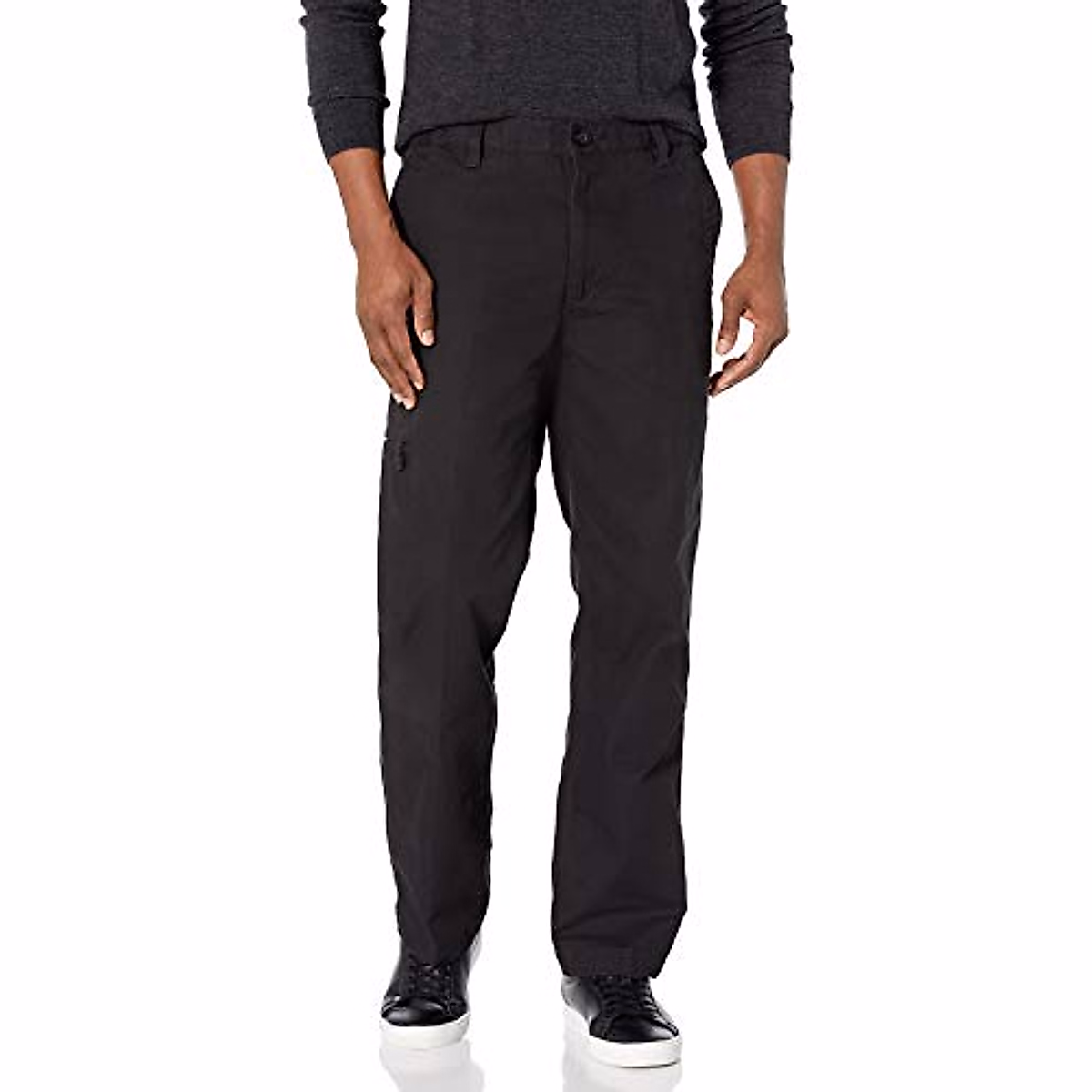 Dockers Men's Classic Fit Comfort Cargo Pants, Black, 36W x 32L