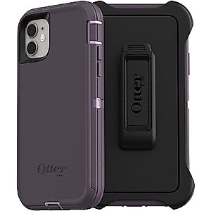 OtterBox iPhone 11 Defender Series Case - PURPLE NEBULA (WINSOME ORCHID/NIGHT PURPLE), rugged & durable, with port protection, includes holster clip kickstand