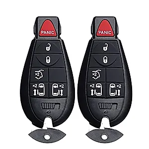 Key Fob Replacement Keyless Entry Remote Control Fits for Dodge Grand Caravan Chrysler Town and Country 2008 2009 2010 2011 2012 2013 2014 2015 2016 2017 2018 2019 2020 M3N5WY783X IYZ-C01C Set of 2