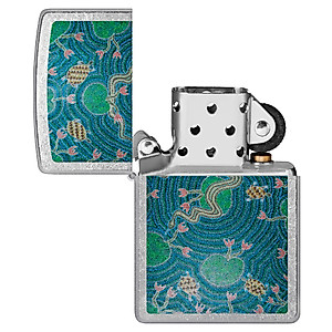 Zippo John Smith Gumbula Snake & Turple Design Street Chrome Pocket Lighter
