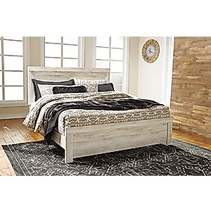 Signature Design by Ashley Bellaby Farmhouse Panel Headboard ONLY, King, Whitewash