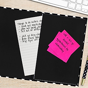 Kate Spade New York Undated Daily Planner, Large Journal Planner, To Do List Notebook, Black/Gold Hardcover Personal Organizer, Polka Dots