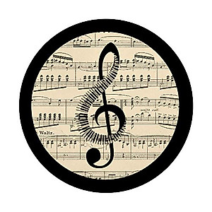 Piano Pop Socket - Antique Sheet Music - Treble Clef PopSockets PopGrip: Swappable Grip for Phones & Tablets
