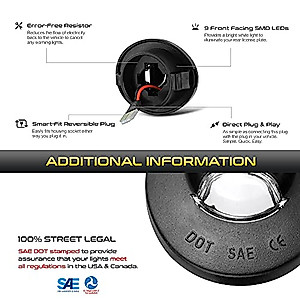 VIPMOTOZ Bright White SMD LED License Plate Light Compatible with Ford F150 F250 F350 Super Duty Ranger Pickup Explorer Bronco Excursion Expedition Rear Bumper Tag Lamp Housing Assembly