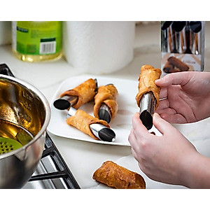 DS. DISTINCTIVE STYLE Cannoli Tubes Kit 12 Pieces Stainless Steel Canolli Shell Molds with Cake Ring Mold DIY Canoli Forms for Baking