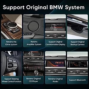 for BMW 5 Series F10 F11 (2013-2016) NBT Upgrade Radio Stereo Car Radio Qualcomm 665 (4GB + 64GB) Built-in 4G LTE GPS Navigation Wireless Apple CarPlay Android Auto10.25 inch Touch Screen 1920 x 720