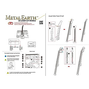 Metal Earth Fascinations Electric Lead Guitar 3D Metal Model Kit