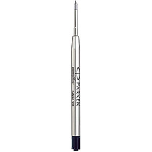 Parker QuinkFlow Ink Refill for Ballpoint Pens, Fine Point, Black Pack of 6 Refills (1782467)