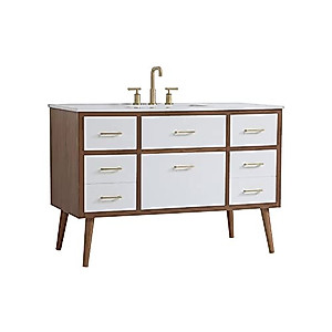 Elegant Kitchen and Bath 48 inch Bathroom Vanity Cabinet - White
